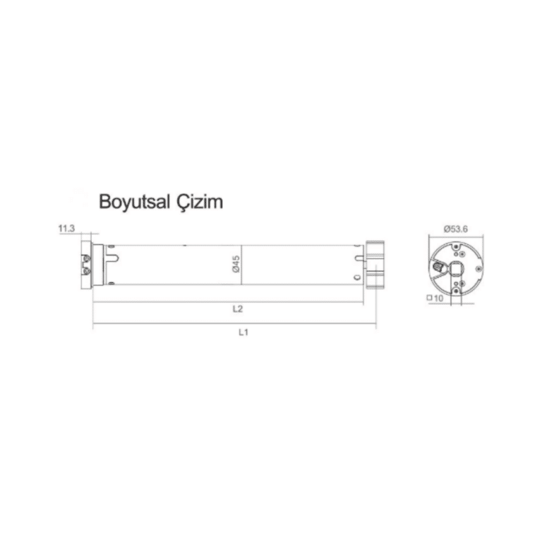Cuppon CM45SS 60 M 10 NM Panjur Motoru (32 CM Kısa Tip) - Poledoor